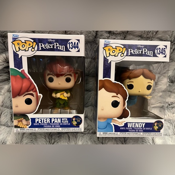 Funko | Toys | Funko Pop Disney Peter Pan 344 And Wendy 1345 Vinyl ...